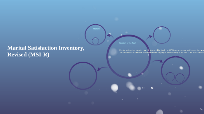 Marital Satisfaction Inventory, Revised (MSI-R) by Joyce Heimerle on Prezi