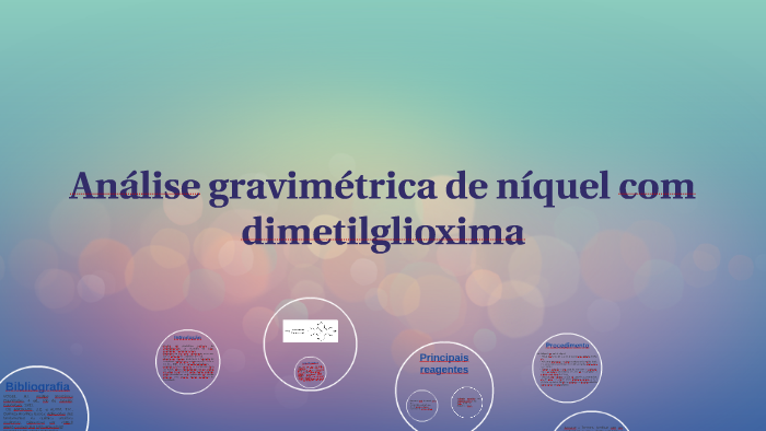 Análise gravimétrica de níquel com dimetilglioxima by Aline de Souza ...