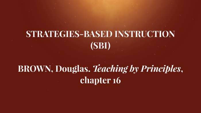 Strategy Based Instruction by Claudia Troglia on Prezi