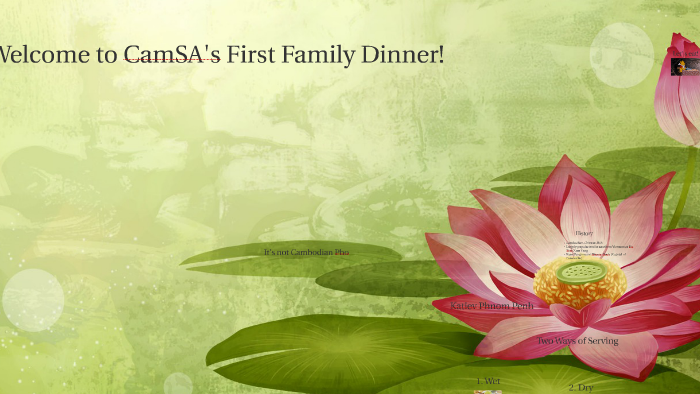 CamSA family dinner by Satchi Thai on Prezi