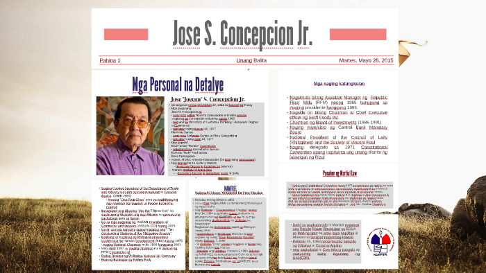 Jose Concepcion Jr. by Zeliena Cruz on Prezi