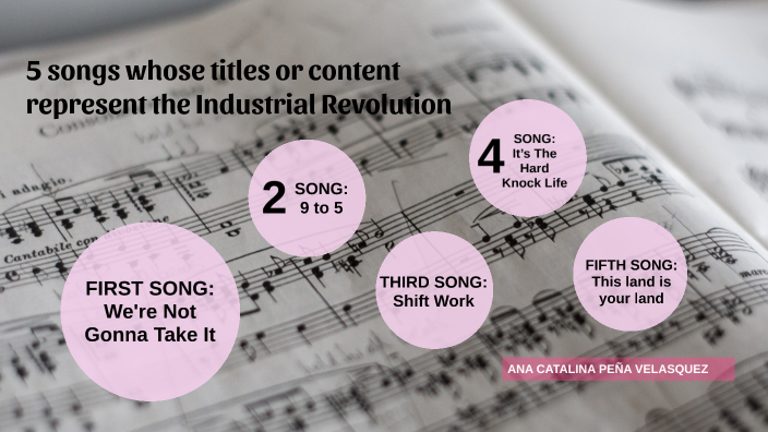 5 songs whose titles or content represent the Industrial Revolution by ...