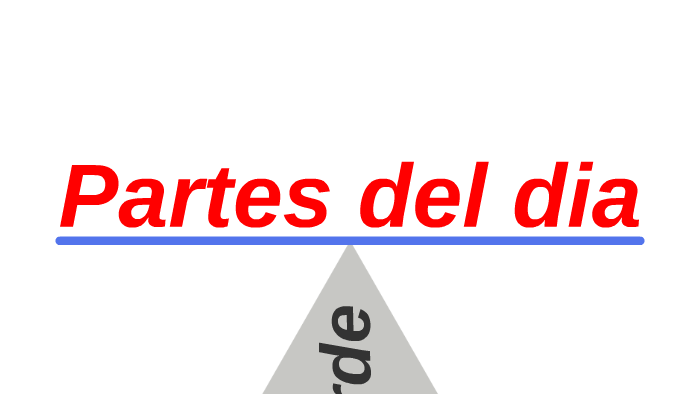 Las partes del dia by Nicolas Moreno on Prezi