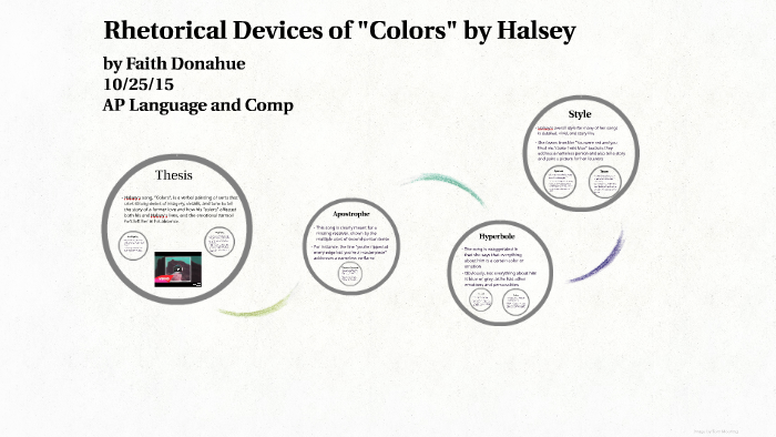 Rhetorical Devices of "Colors" by Halsey by Faith Donahue on Prezi