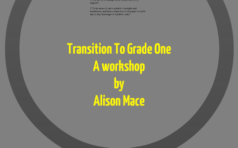 Transition to Grade One by Alison Mace on Prezi
