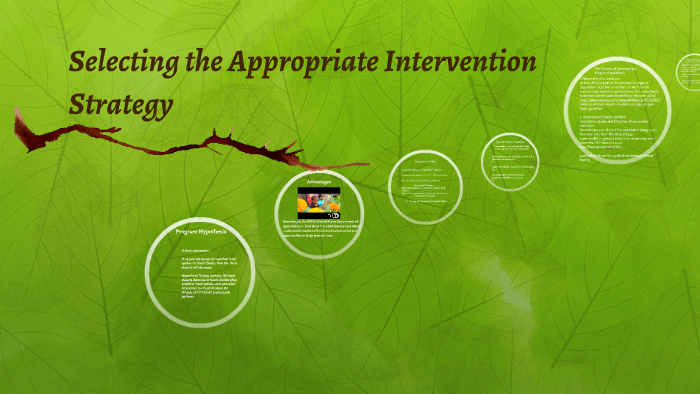 Selecting the Appropriate Intervention Strategy by B Benjamin on Prezi