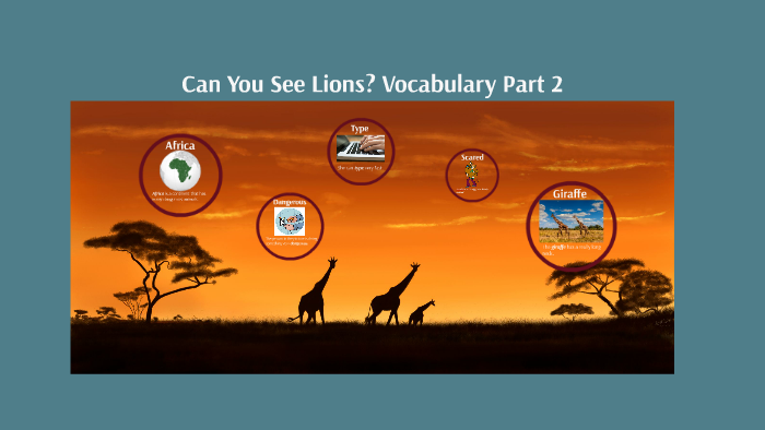 Can You See Lions? Vocabulary Part 2 by B. Scott MacEslin on Prezi