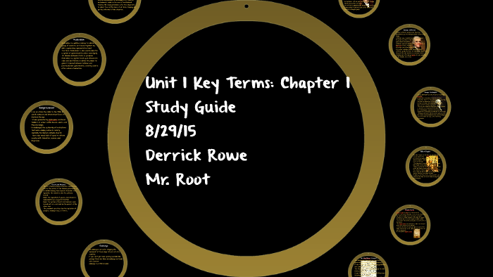 Unit 1 Key Terms: Chapter 1 by DERRICK ROWE on Prezi