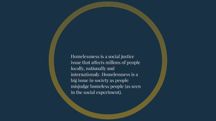 Homelessness is a social justice issue that affects millons by izaac ...
