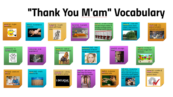 "Thank You M'Am" Vocabulary by Tori Zinno on Prezi