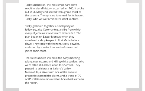 Tacky's rebellion by Emani Brown on Prezi