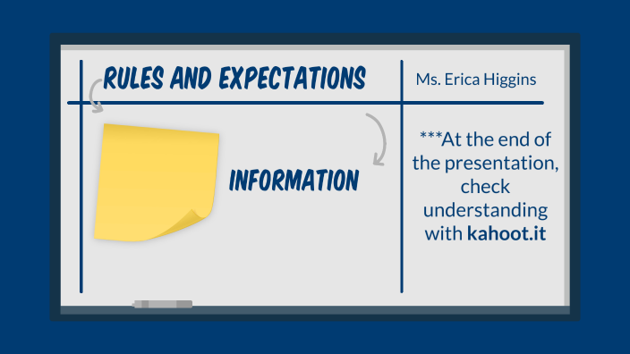 Ms. Higgins' Rules and Expectations by Erica Higgins on Prezi