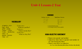 Spanish Test (Unit 1 Lesson 2) by Nicholas Lipinski on Prezi