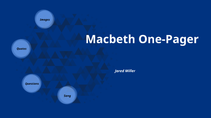 Macbeth One-Pager by Jared Miller on Prezi