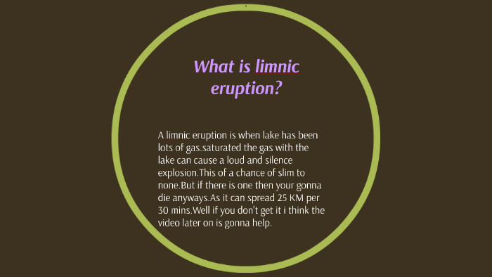 What is limnic eruption? by joseph mao