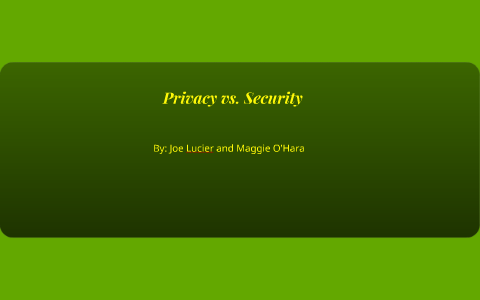 Imagine having someone spy on you for the sake of "security" by Joe ...