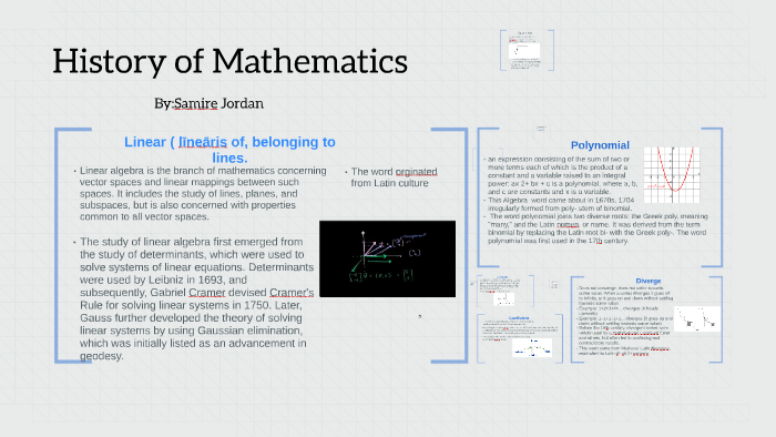History of Mathematics by Samire Jordan on Prezi