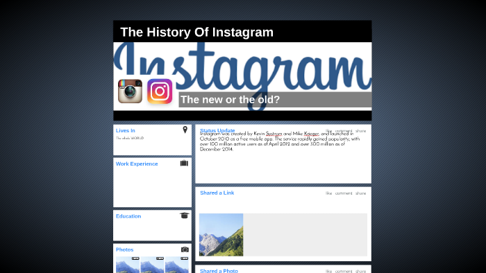 The History Of Instagram by Emma Taylor on Prezi