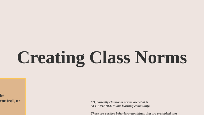Creating Class Norms by Richard Kreinbring on Prezi
