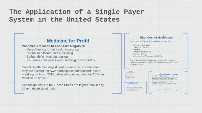 The Application of a Single Payer System in the United State by Summer ...