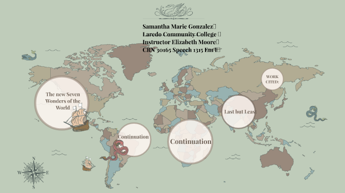 WONDERS OF THE WORLD (INFORMATIVE SPEECH) by samantha gonzalez on Prezi