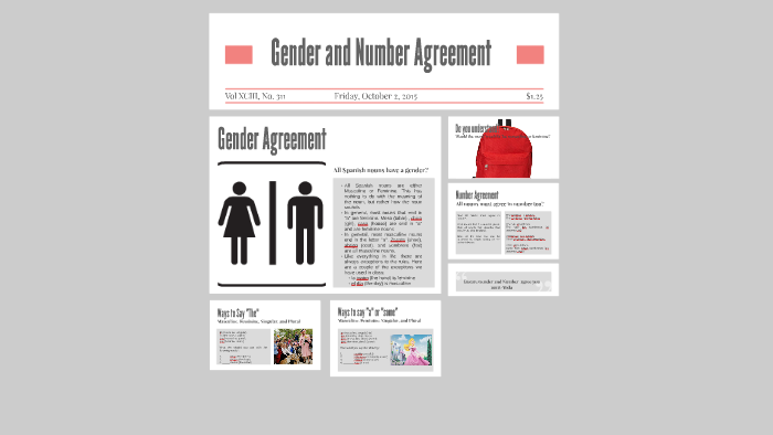 Gender and Number Agreement by Amanda Sexton on Prezi