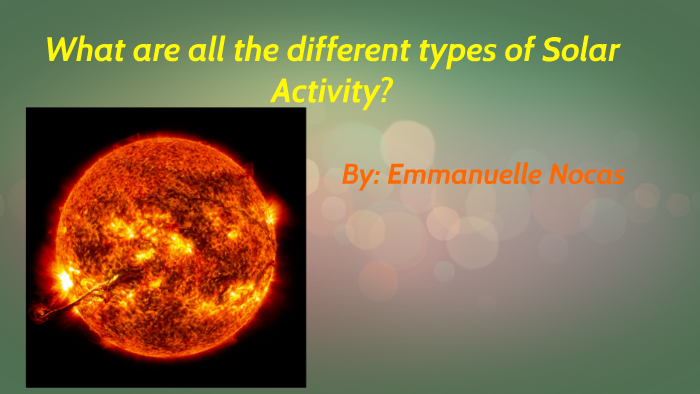 What are all the different types of Solar Activity? by Emma Nocas on Prezi