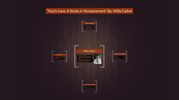 "Paul's Case: A Study in Temperament" By: Willa Cather by Emily ...