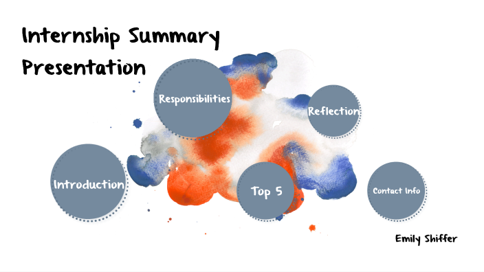 Internship Summary Presentation by EMILY SHIFFER on Prezi