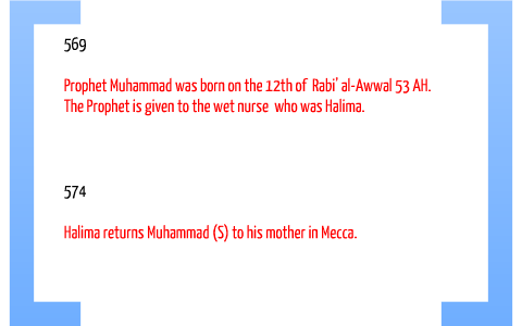 Timeline Of The Prophet Muhammad (SAW) Life by maahin ahmed on Prezi