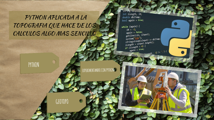 PYTHON APLICADA A LA TOPOGRAFIA QUE HACE DE LOS CALCULOS ALGO MAS ...