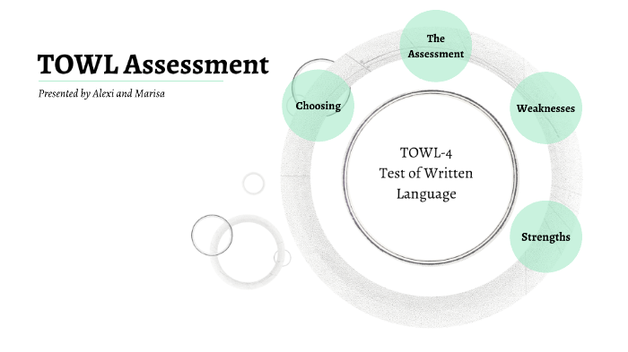 Towl Assessment by Marisa Sisneros on Prezi