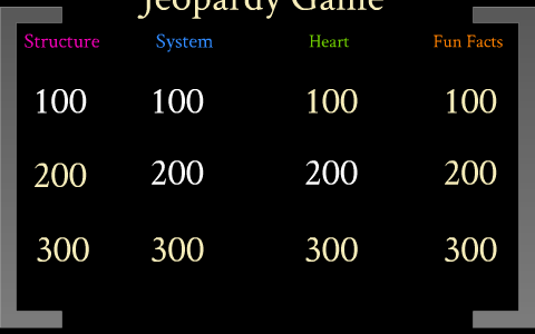 Circulatory System Jeopardy by Kelsey Shope on Prezi