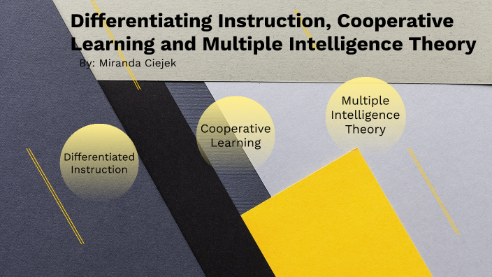 Differentiating Instruction, Cooperative Learning and Multiple Intelligence Theory by Miranda ...