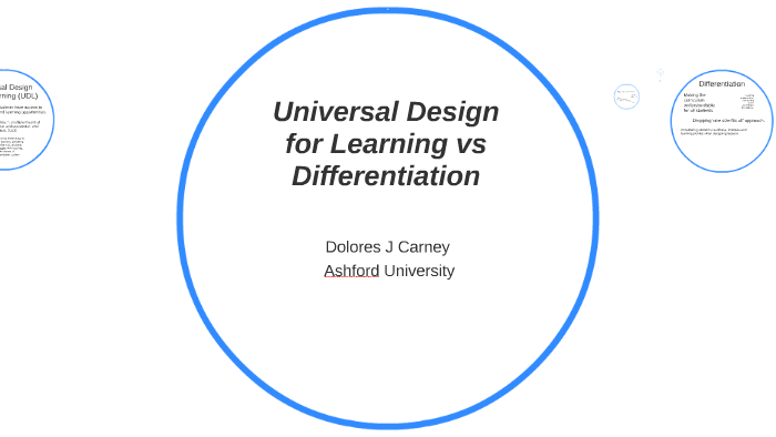 Universal Design for Learning vs Differentiation by Dolores Carney on Prezi