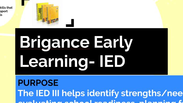 Brigance Early Learning- IED by Whitnee Tarbet