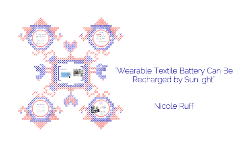 Wearable textile battery can be recharged by sunlight by Nicole Ruff on ...