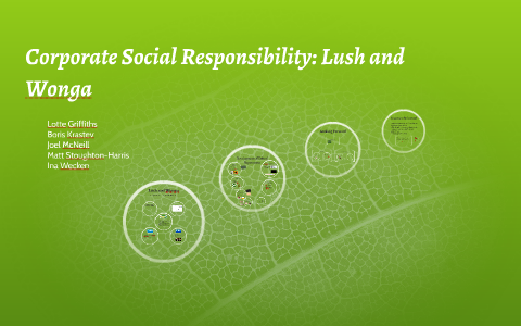 Corporate Social Responsibility:Lush and Wonga by Matthew Stoughton ...