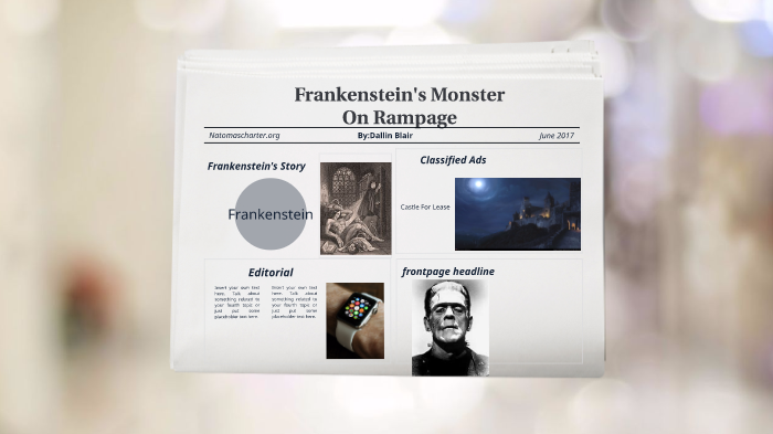 Frankenstein Newspaper by Dallin Blair on Prezi