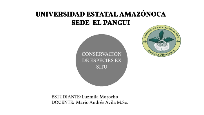 Conservación de especies ex situ by Luz Mila on Prezi