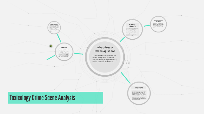 Toxicology Crime Scene Analysis by Tai G