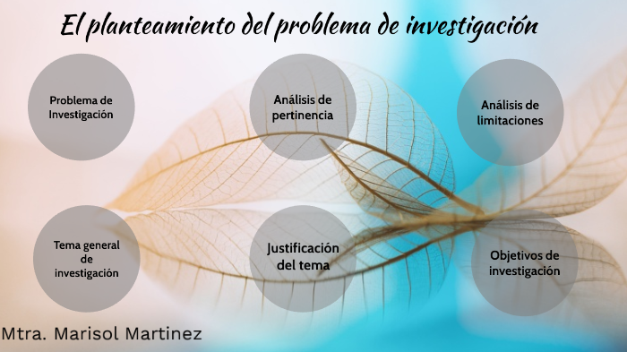 El planteamiento del problema de investigación by Marisol| Martinez ...