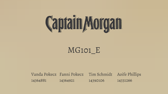 Captain Morgan , Marketing presentation by Fanni Pókecz on Prezi