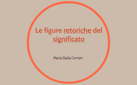 La figure retoriche di significato by Maria Giulia Campo on Prezi