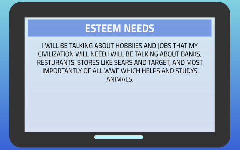 ESTEEM NEEDS by ronald silverstein on Prezi