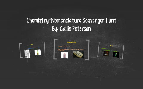 Chemistry-Nomenclature Scavenger Hunt by Callie Peterson on Prezi