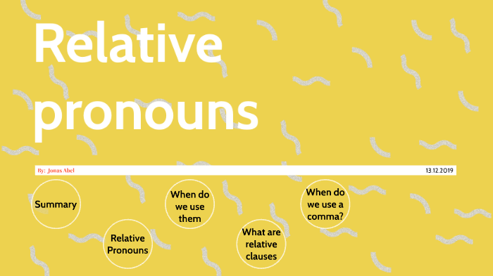 Relative pronouns and when to put a comma. by Jonas Abel on Prezi