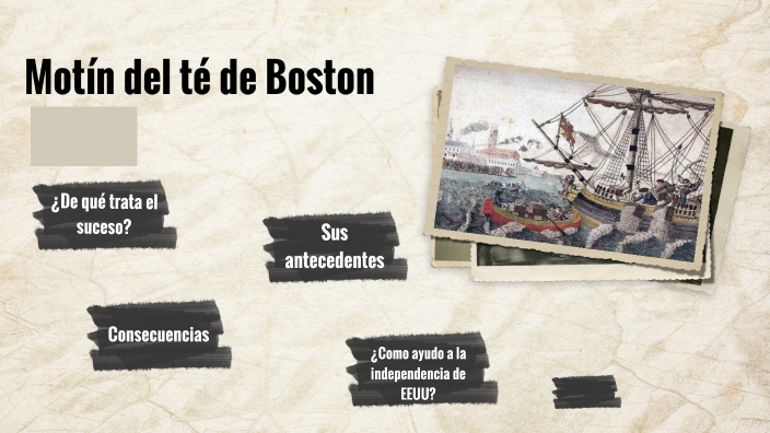 Motín del té de Boston primer paso hacia la Independencia by Sara ...