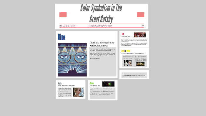 Color Symbolism in The Great Gatsby by Cassie Heslin on Prezi