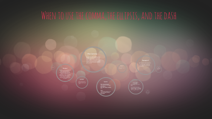 When to use the comma,the ellipsis, and the dash by Allexys Houle